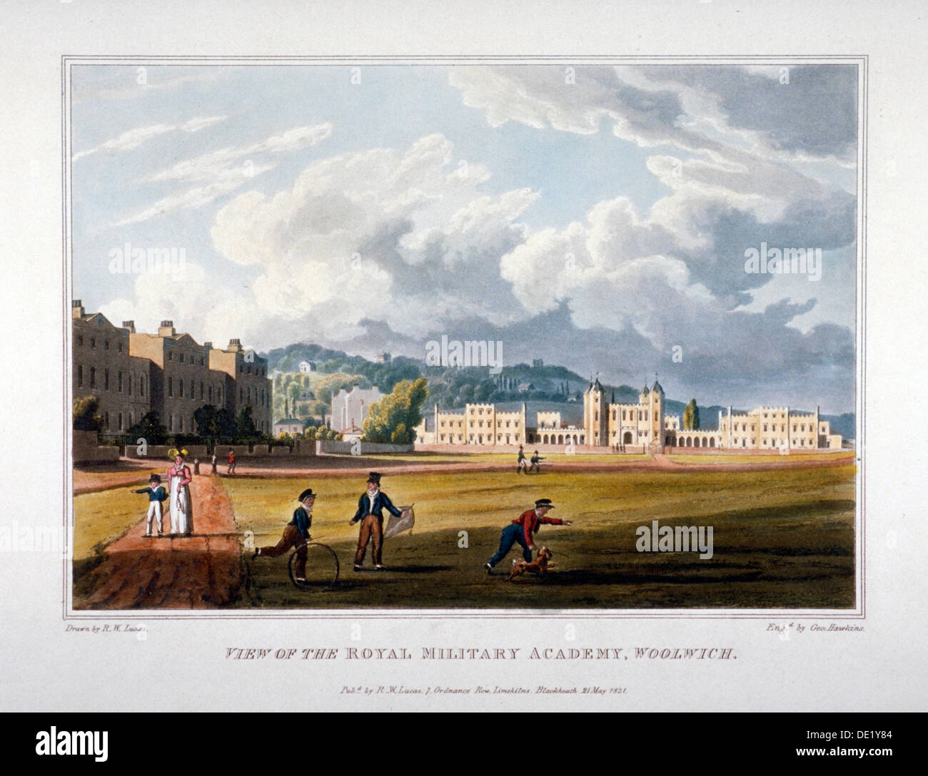 Royal Military Academy, Woolwich, Kent, 1821. Artist: George Hawkins ...