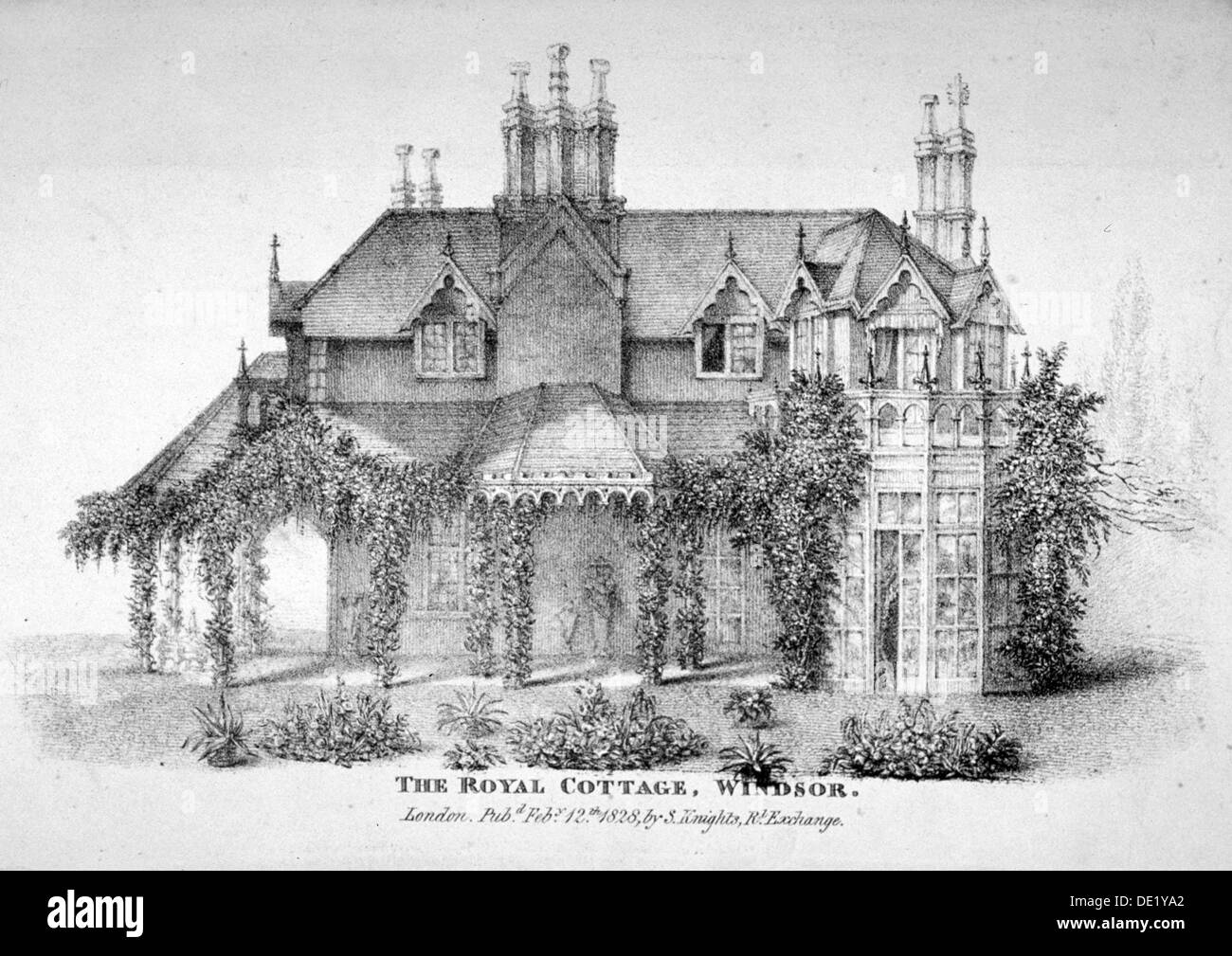 English cottage exterior Black and White Stock Photos & Images - Alamy