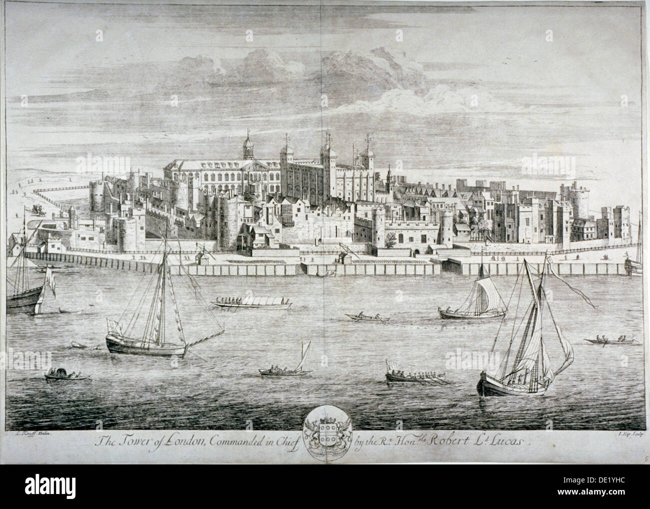 Tower of London, c1700. Artist: Johannes Kip Stock Photo - Alamy