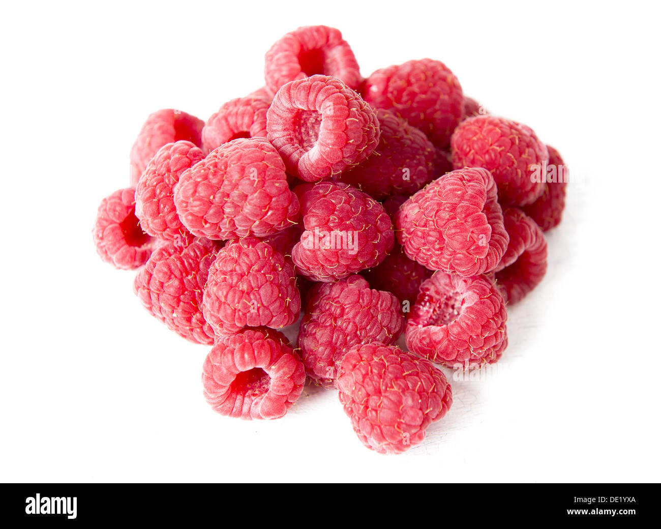 Fresh Raspberries isolated on white background Stock Photo - Alamy