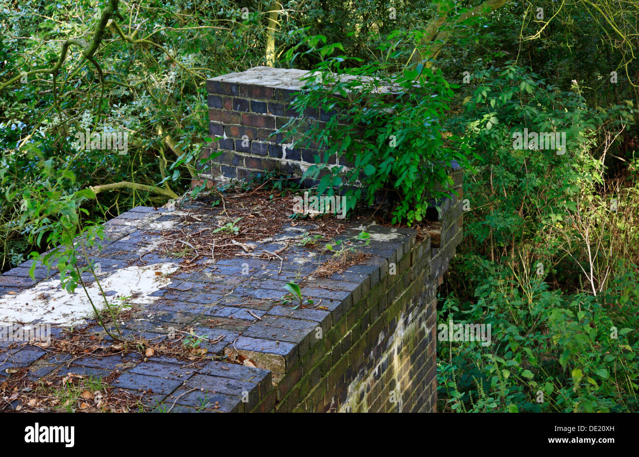 Old railway bridge pier by the North Walsham and Dilham Canal on the ...