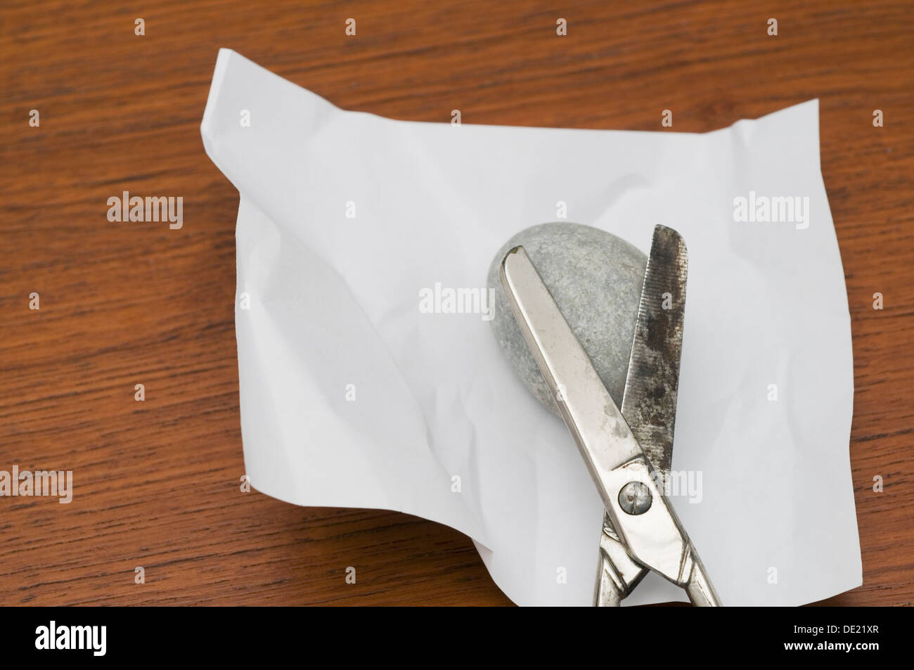 paper, rock and scissors Stock Photo - Alamy