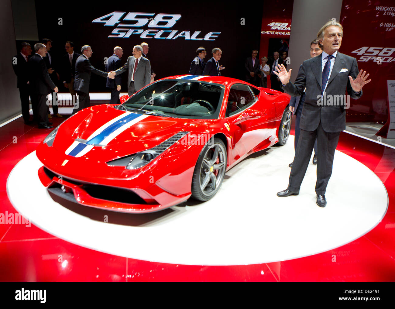 Frankfurt, Germany. 10th Sep, 2013. Ferrari carmaker presented Ferrari ...