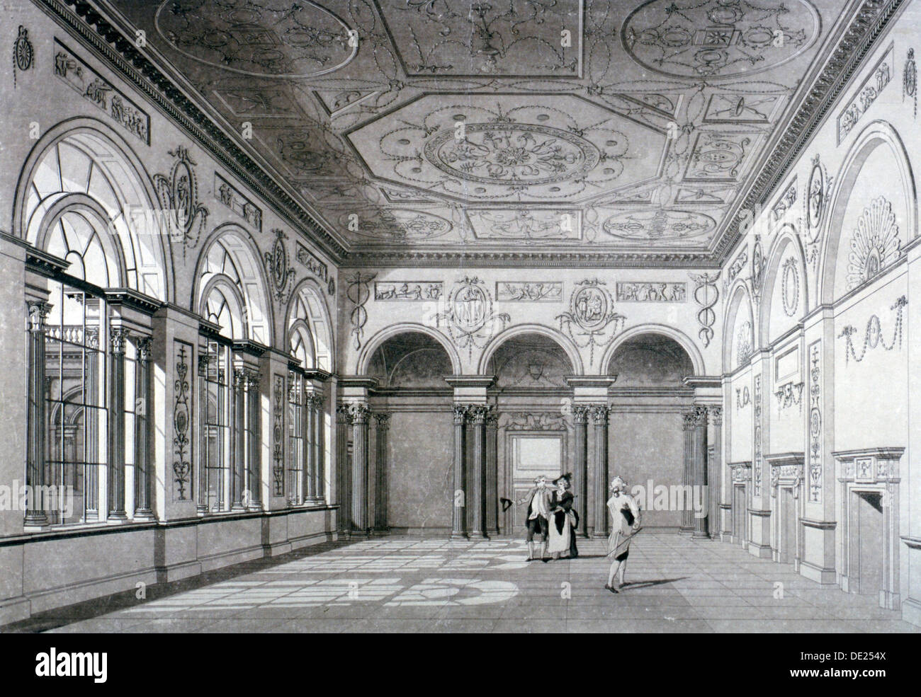 Interior view of the court room at the Bank of England, City of London ...