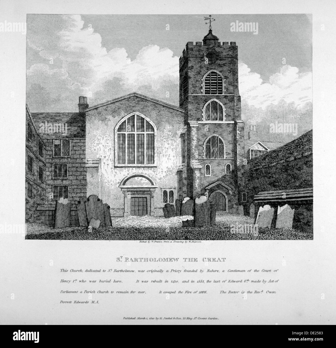 View of St Bartholomew-the-Great from the churchyard, City of London ...