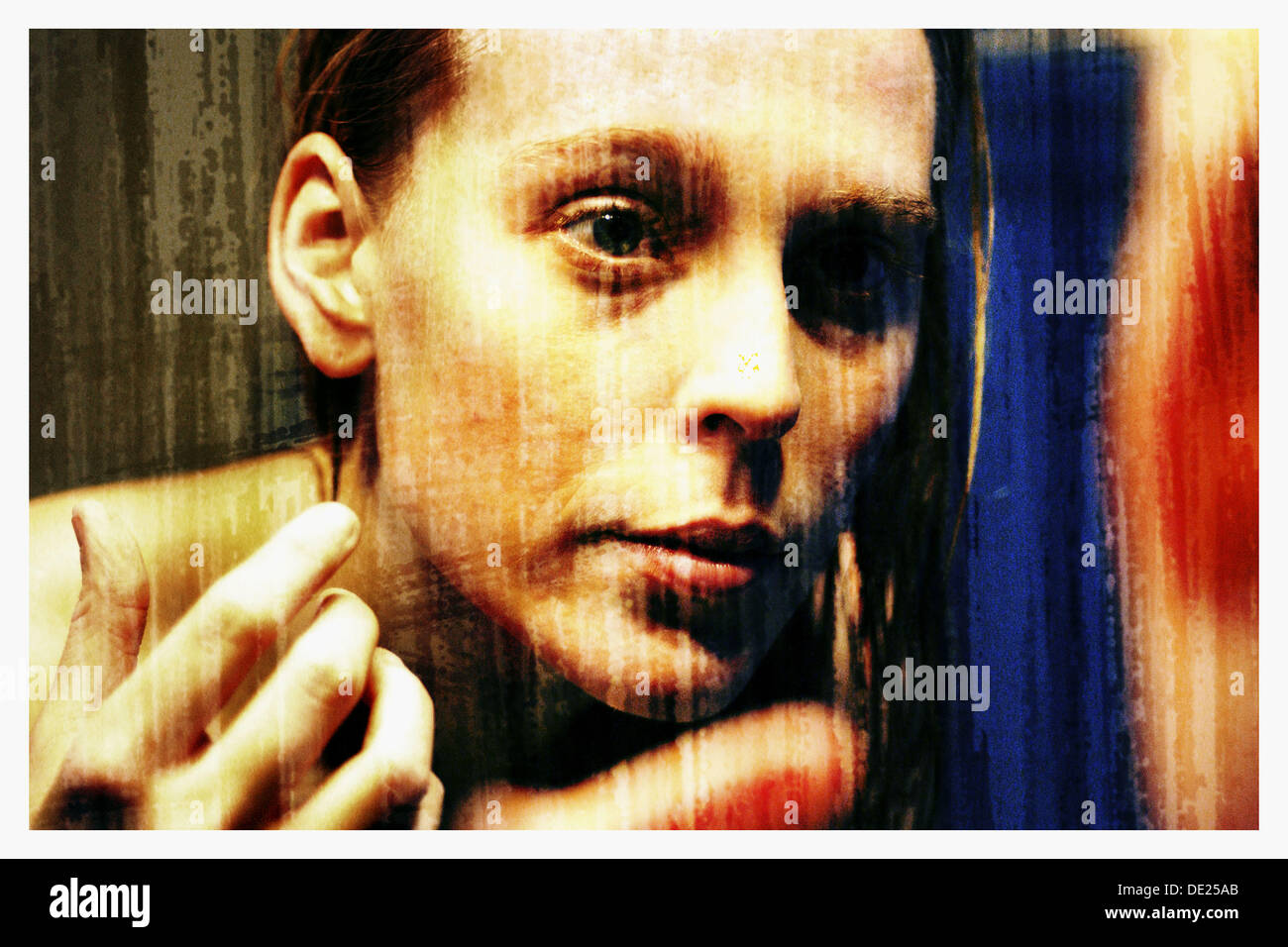 Reflection Of Your Own Face In The Mirror High Resolution Stock ...