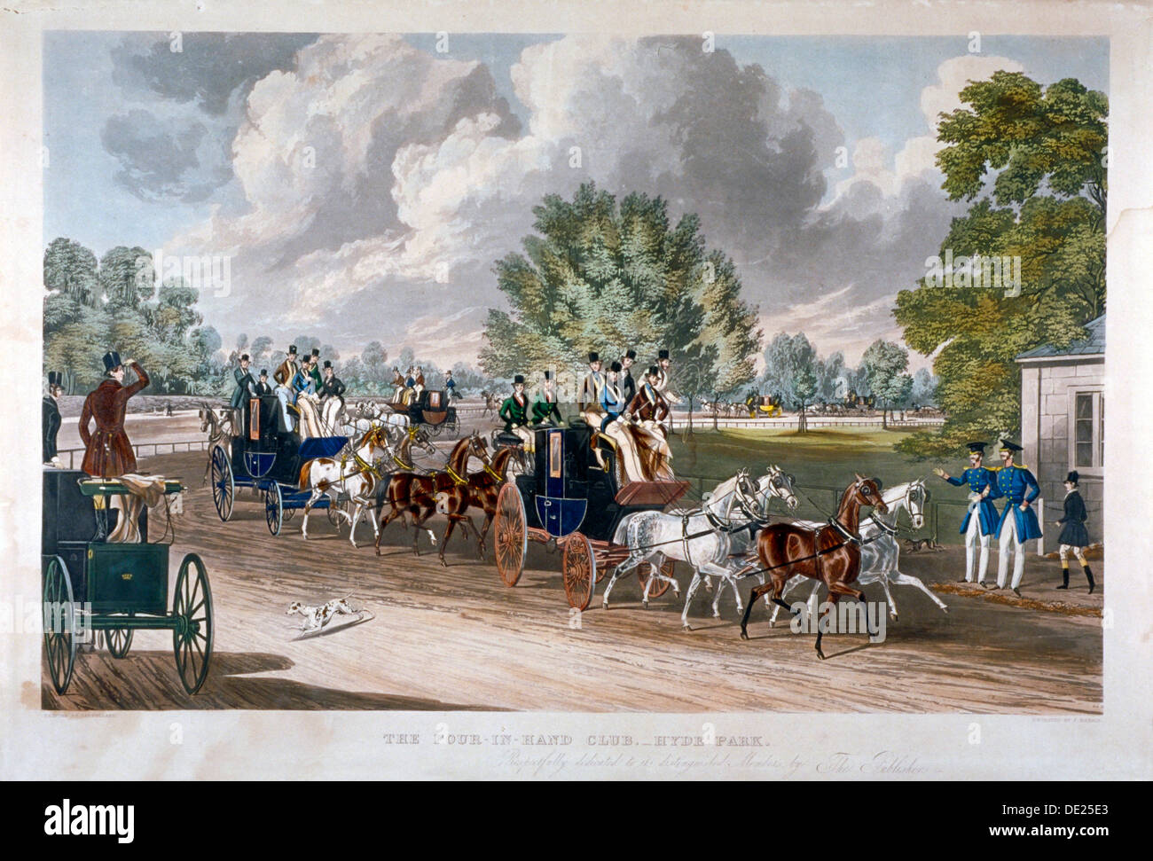 'The Four-in-Hand Club, Hyde Park', London, 1838. Artist: J Harris ...