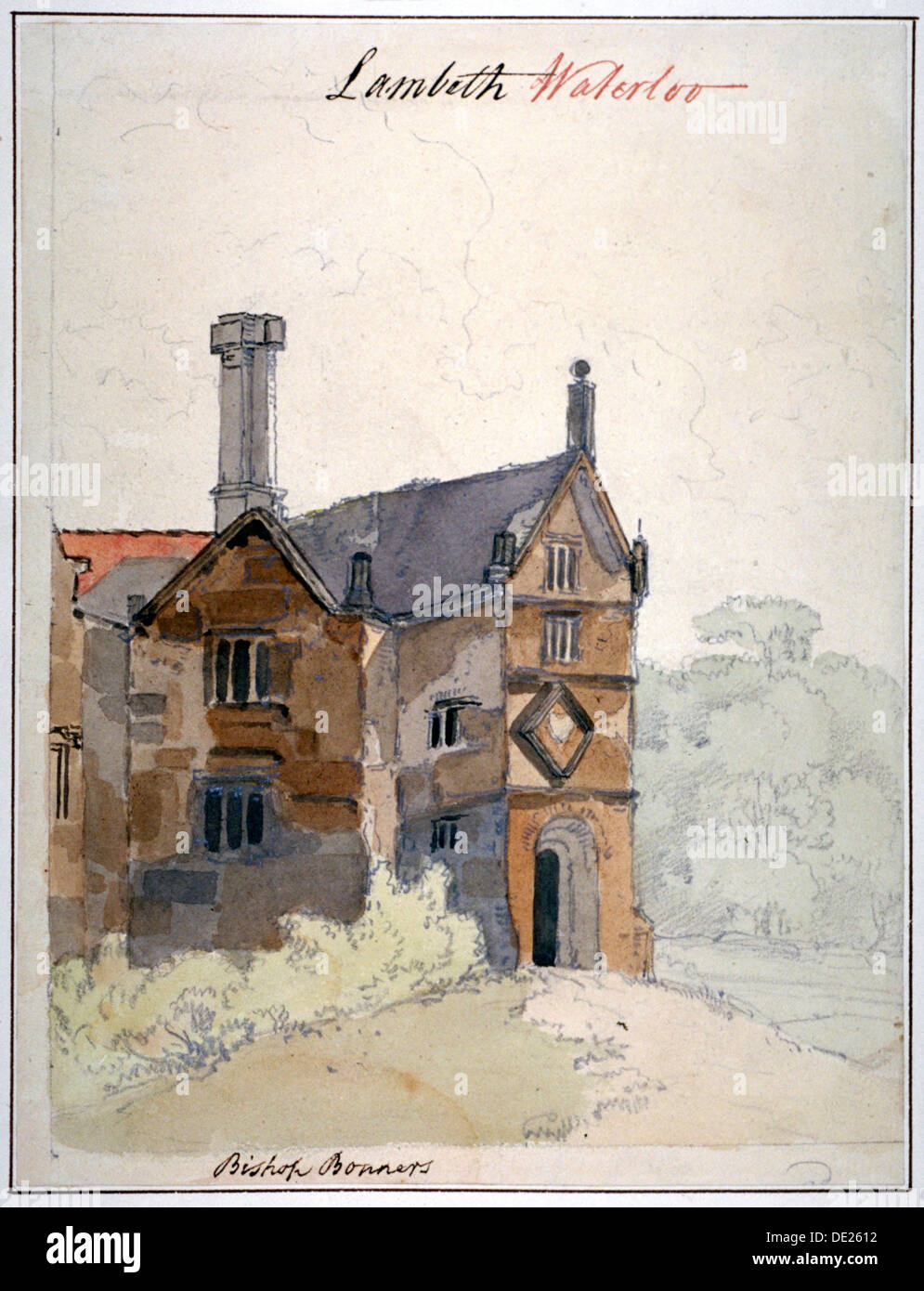 View of a house in Lambeth Marsh, London, c1825. Artist: Anon Stock ...