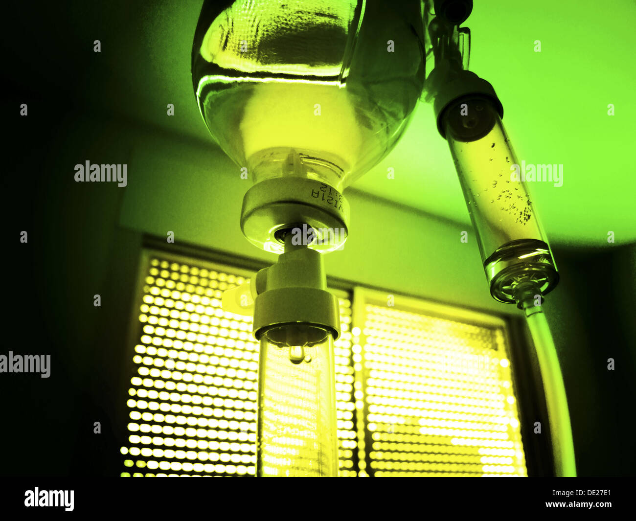 Intravenous drip in the hospital room Stock Photo - Alamy