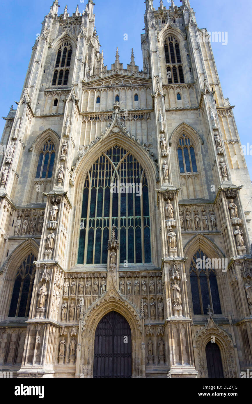 The West end of historic Beverley Minster in East Yorkshire England ...