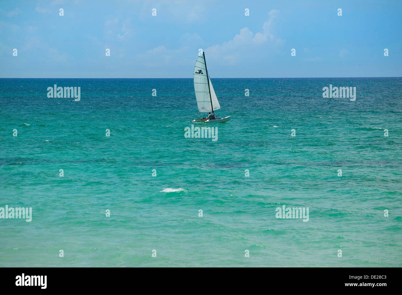 Sailing boat in the Caribbean, Cuba, Central America Stock Photo - Alamy
