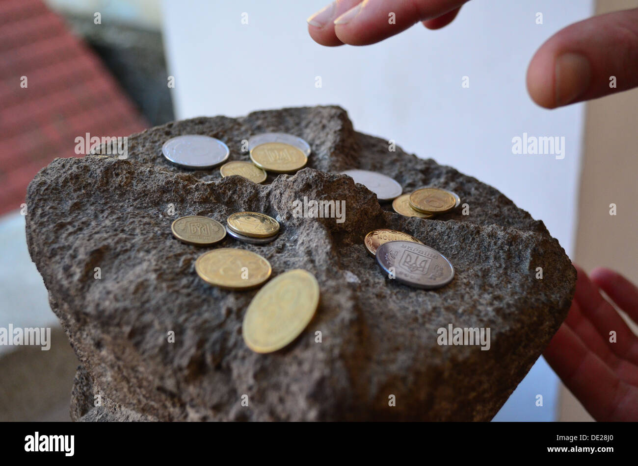 Some statue in Mukachevo castle Stock Photo - Alamy