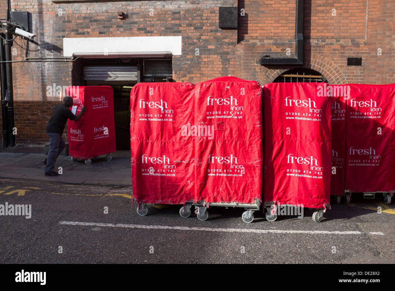 Hotel Linen Delivery Stock Photo - Alamy