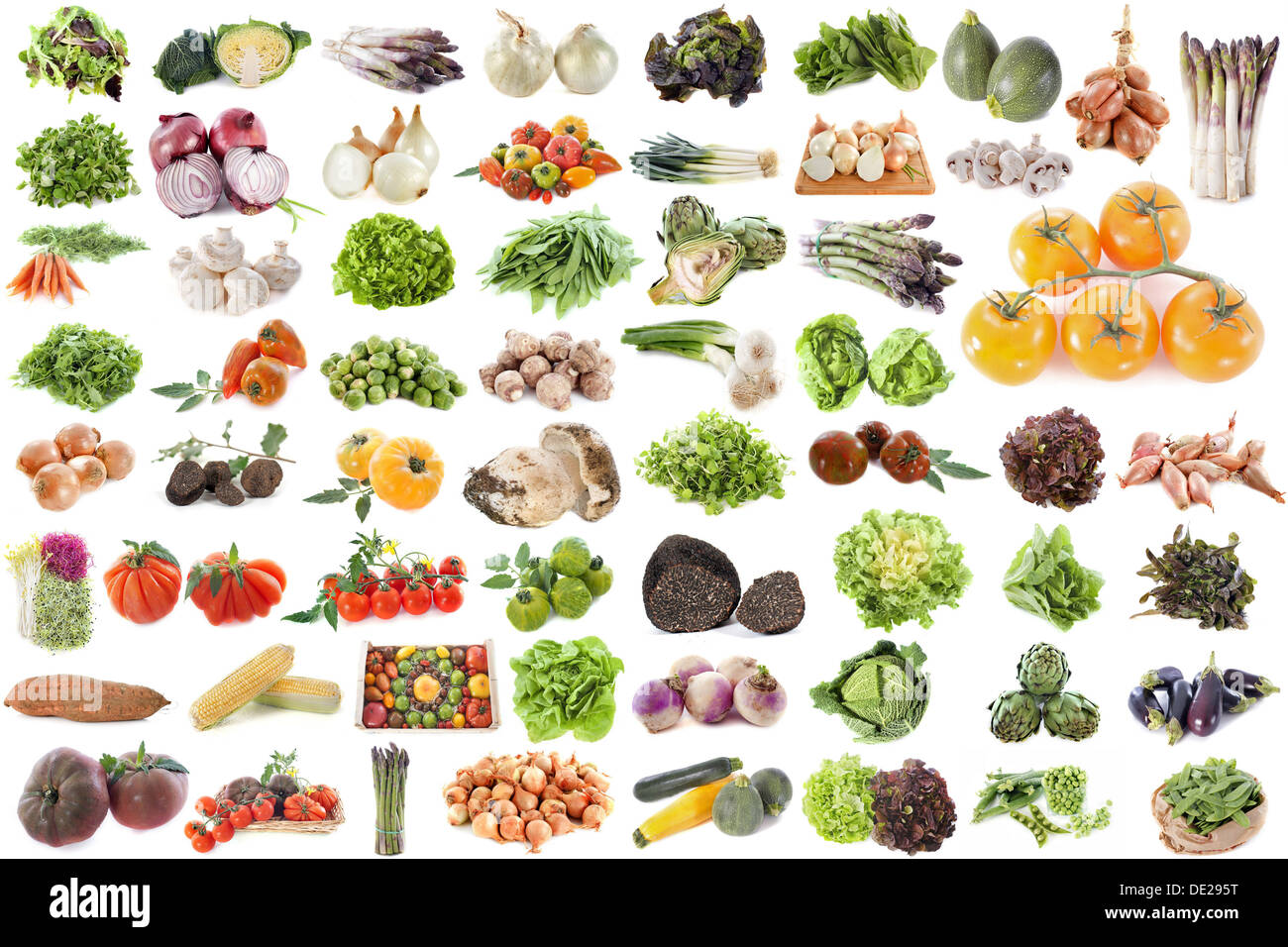 group of vegetables in front of white background Stock Photo - Alamy