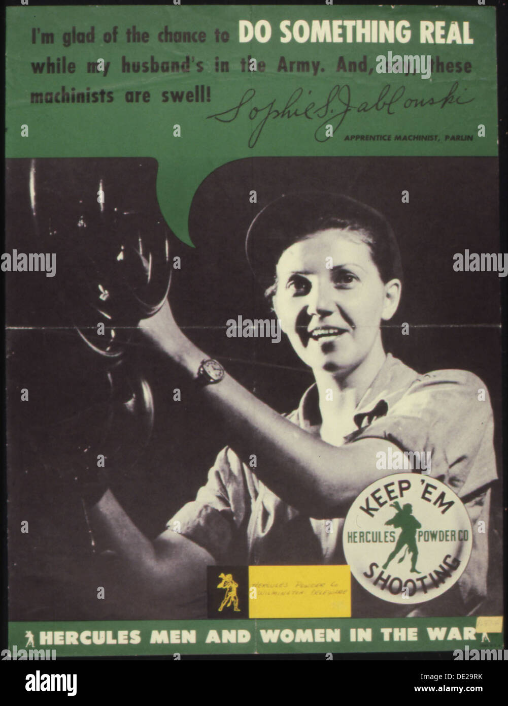 This World War II propaganda poster expresses a woman's pride in ...