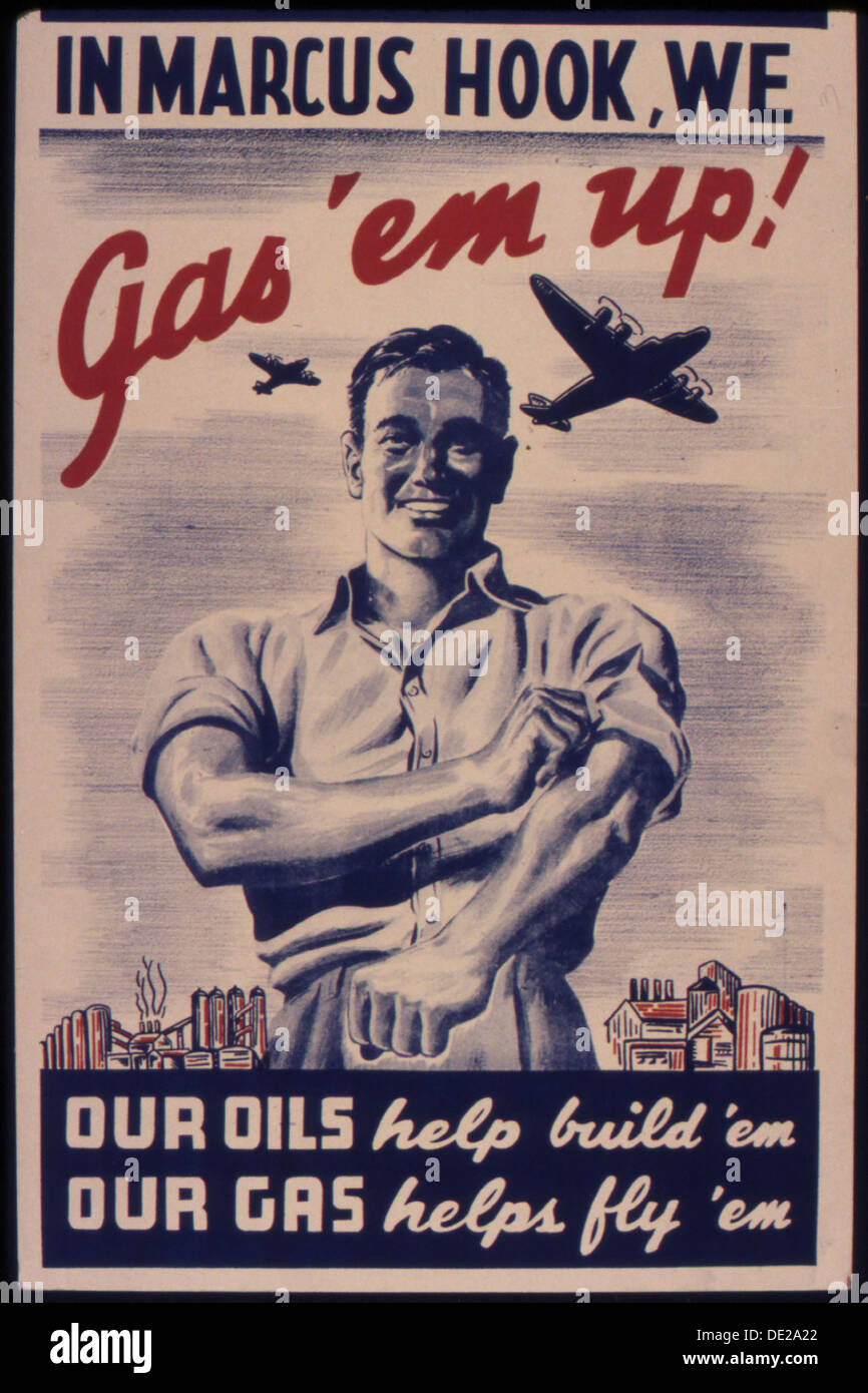 This World War II-era propaganda poster promotes the role of oil ...