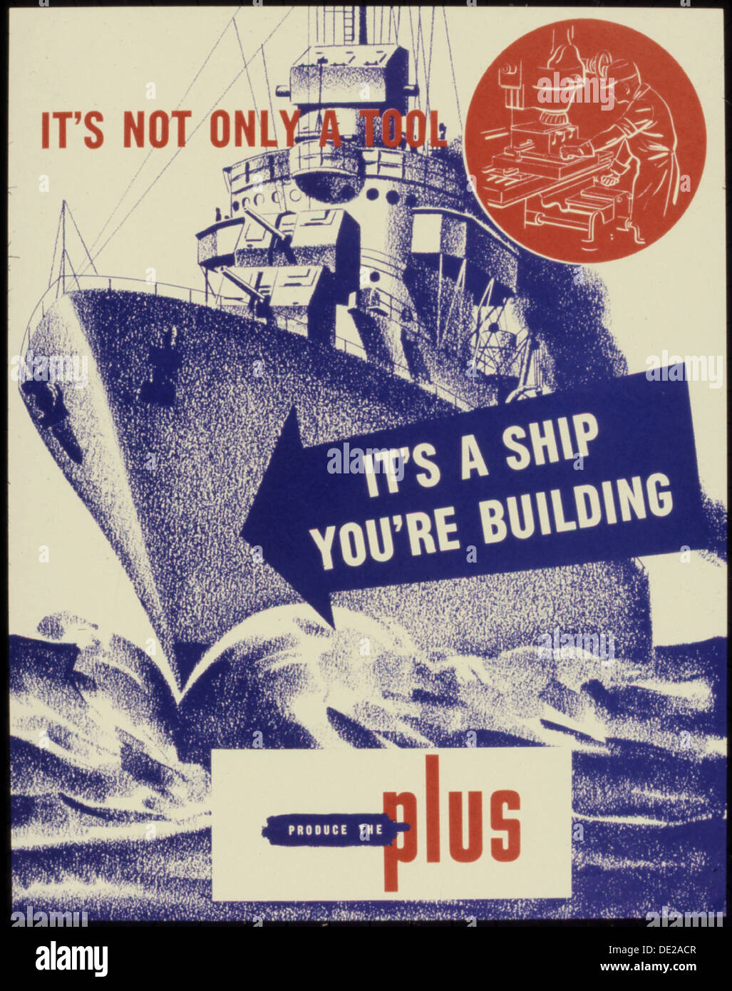 This propaganda poster emphasizes the importance of building resources ...