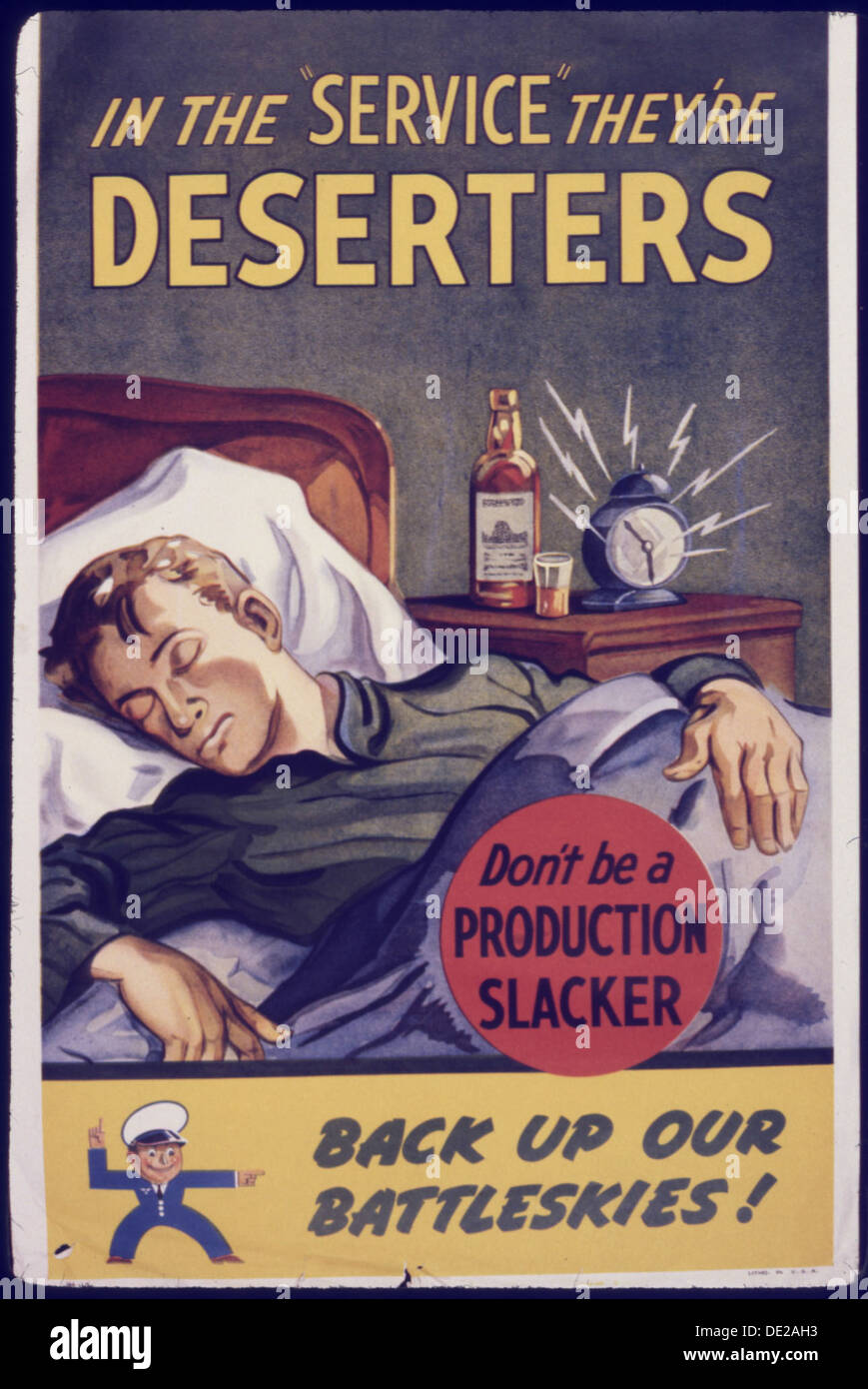 This World War II propaganda poster warns civilians against slackening ...