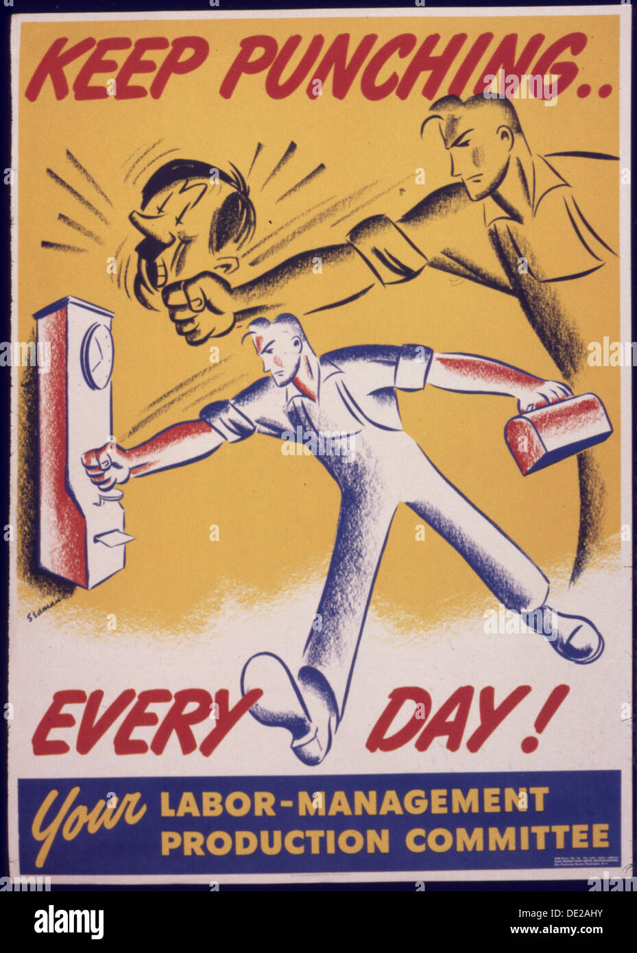 This World War II propaganda poster encourages labor-management ...