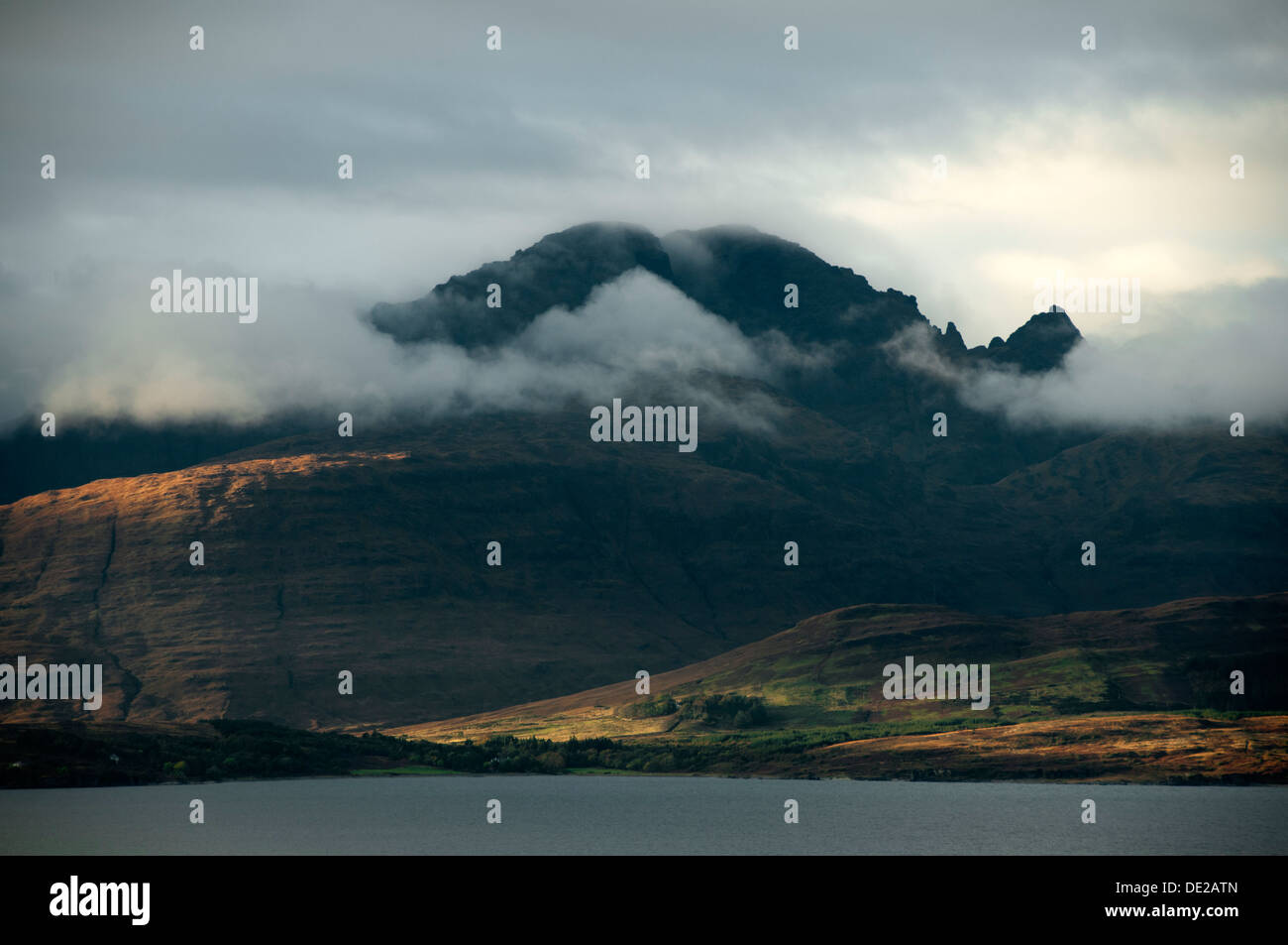 The Cuillin hills over Loch Eishort, from Sgurr Breac (249m), above ...