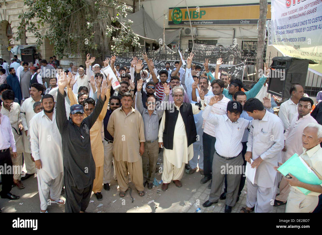 Custom agents are protesting during strike called by Customs Clearance ...