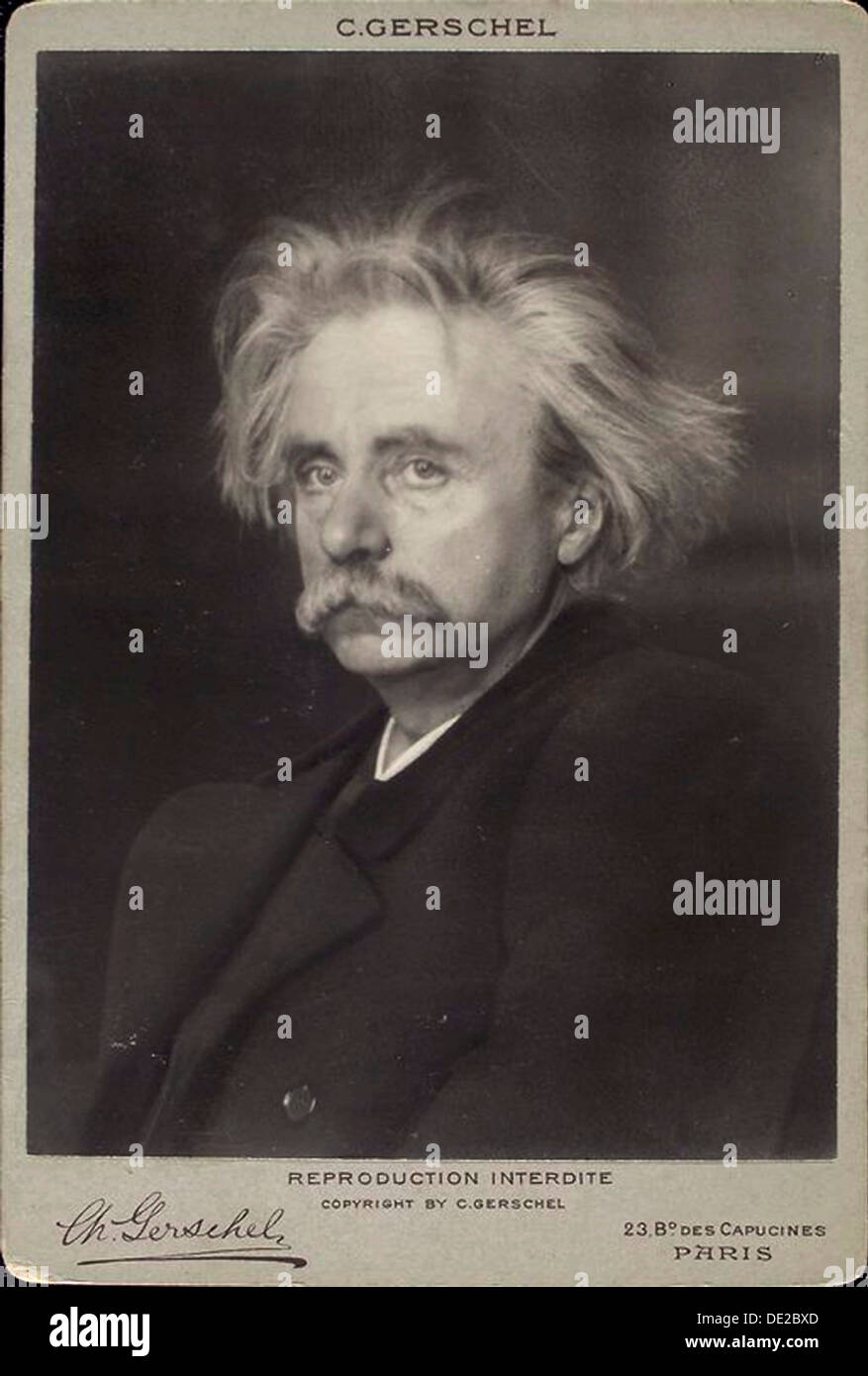 Edvard Grieg, Norwegian composer and pianist, late 19th or early 20th ...