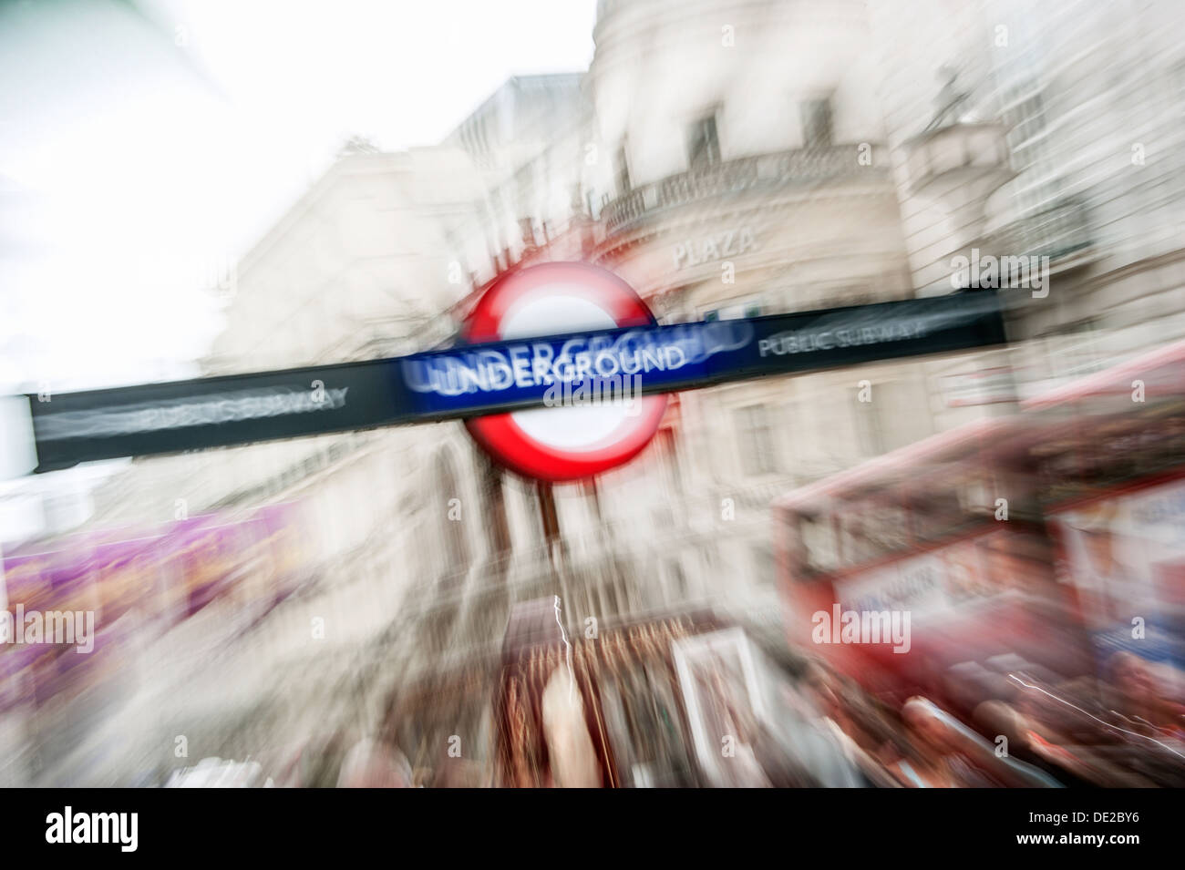blurred Underground Sign Stock Photo - Alamy