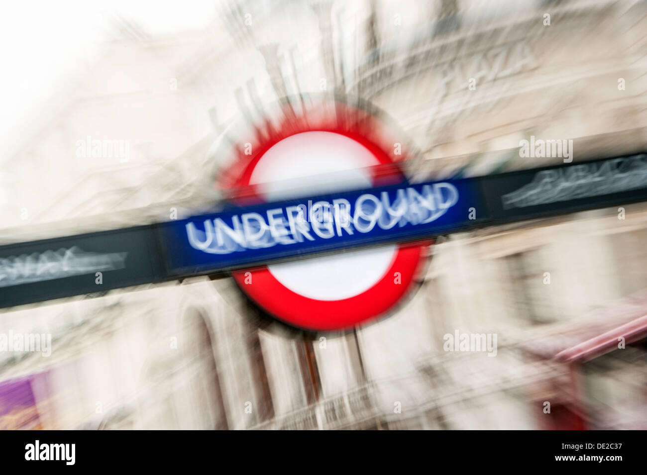 blurred Underground Sign Stock Photo - Alamy