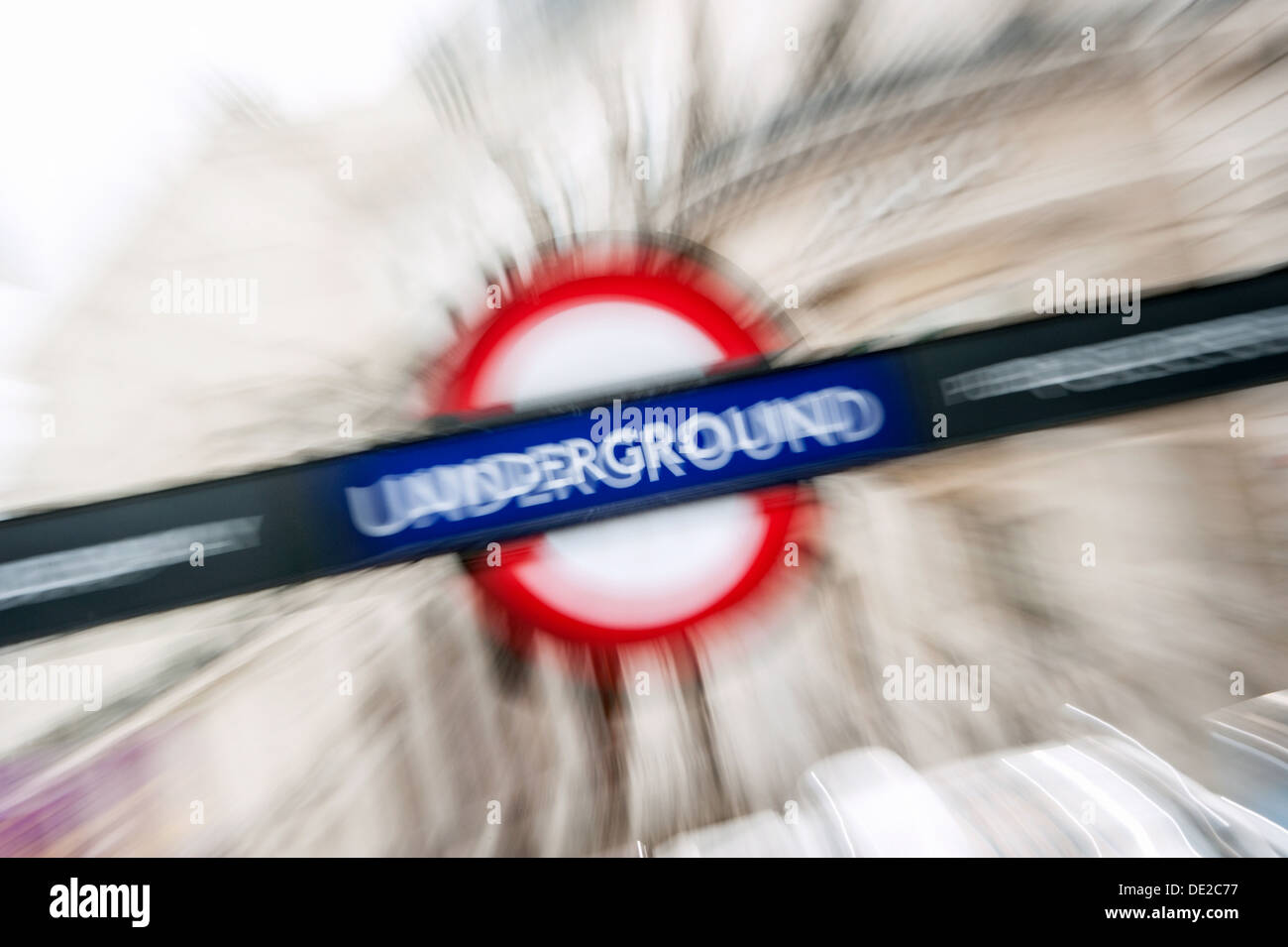 blurred Underground Sign Stock Photo - Alamy