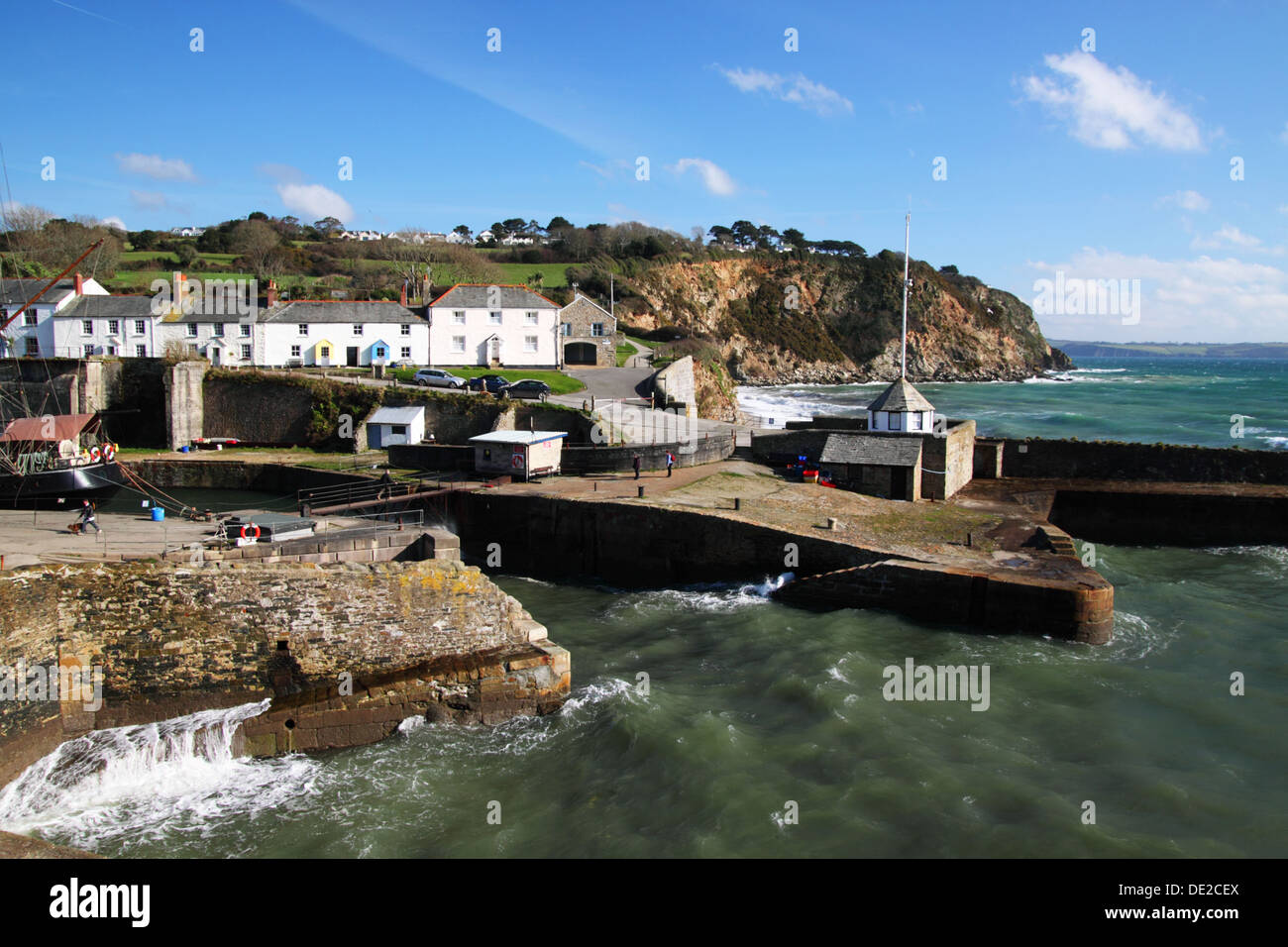 Harbour at Charlestown, Cornwall Stock Photo - Alamy