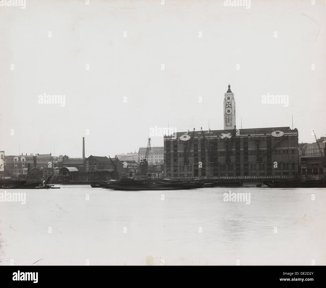 View of the South Bank between Blackfriars and Waterloo showing the Oxo ...