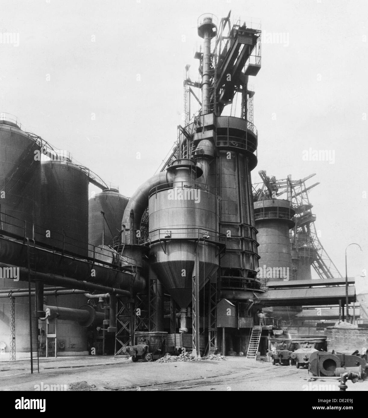 A blast furnace at the Park Gate Iron & Steel Co, Rotherham, South ...