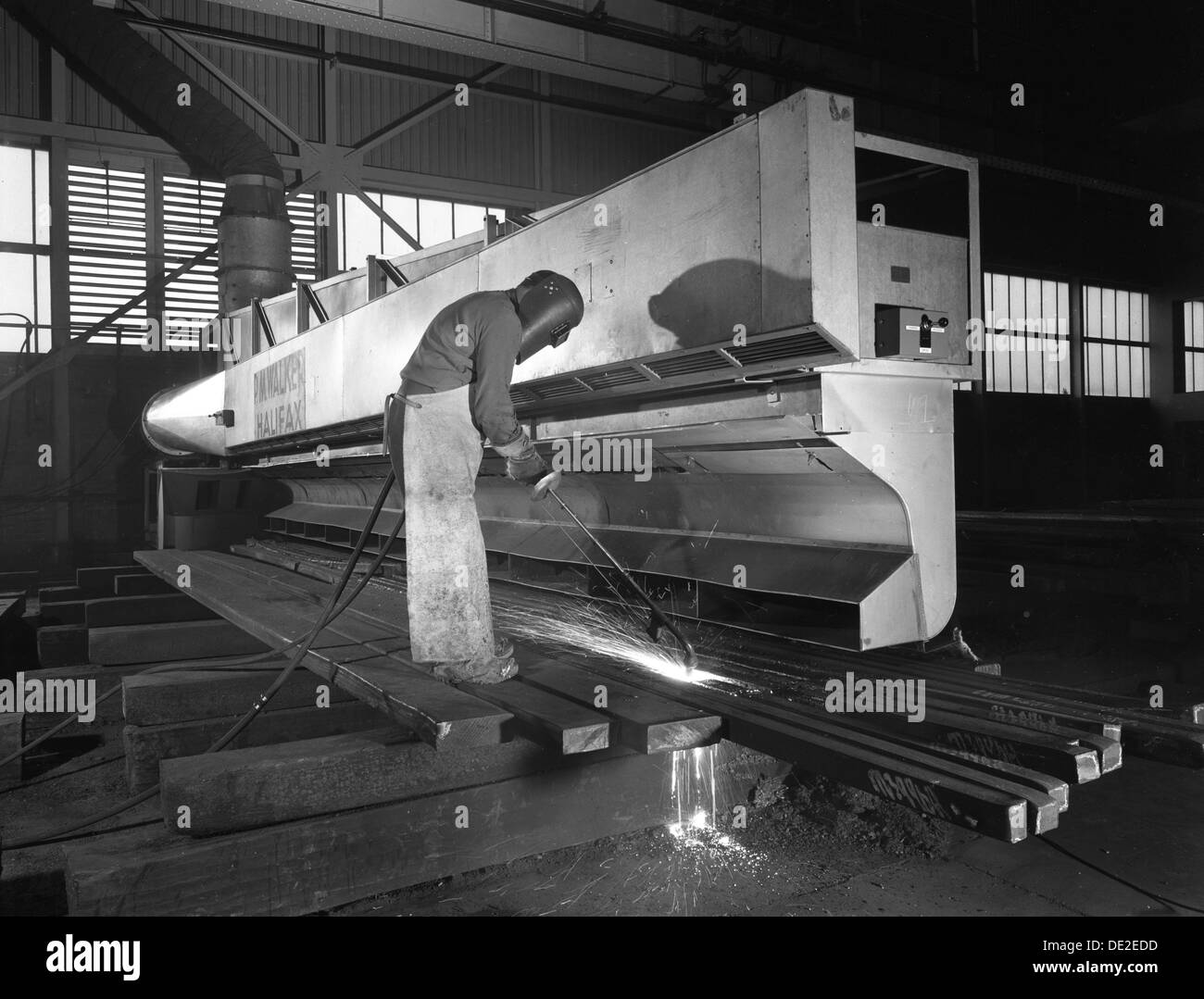 Steelworker at Park Gate Iron and Steel Co, Rotherham, South Yorkshire ...