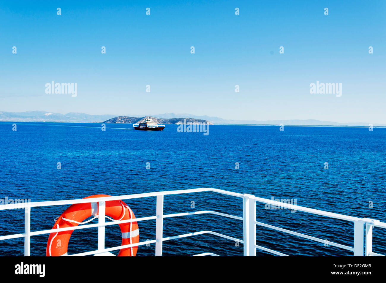 View from boat on the blue sea Stock Photo - Alamy