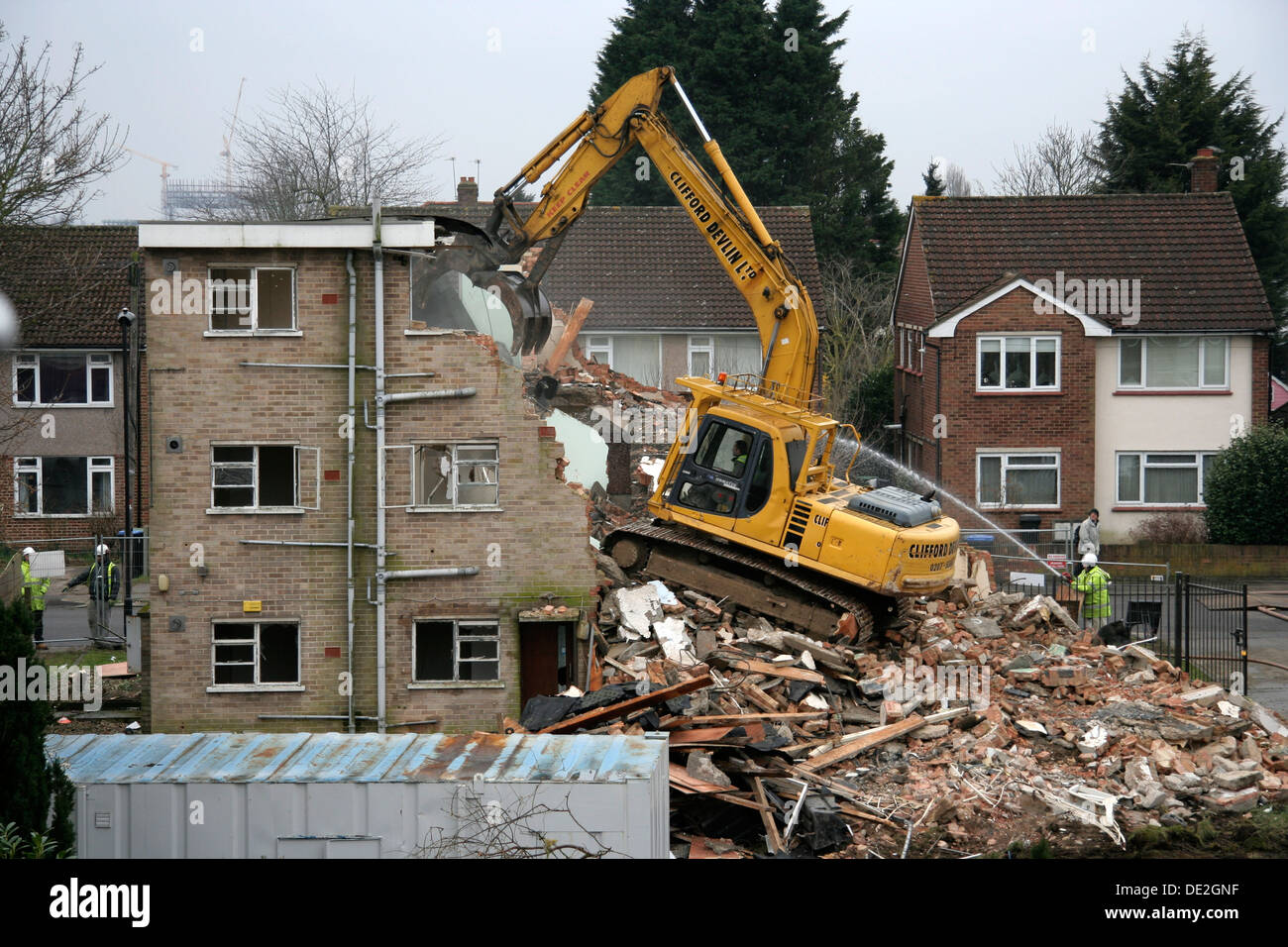 Demolition water spray hi-res stock photography and images - Alamy