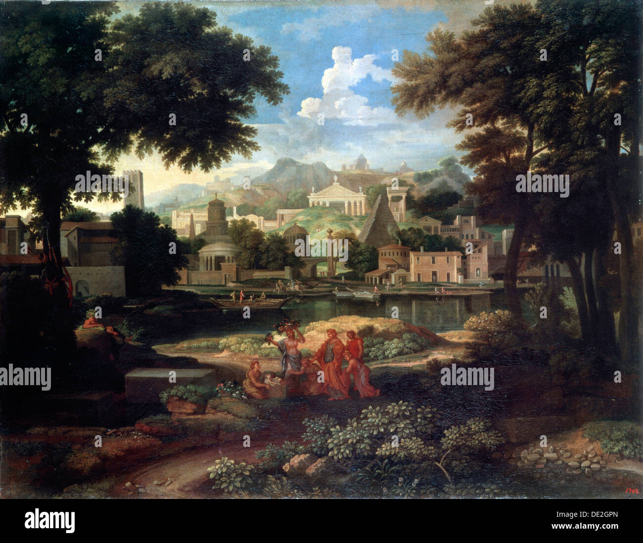 'Landscape with Moses Saved from the Nile', late 17th or 18th century ...