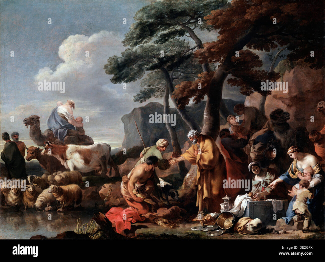 'Jacob burying the strange gods under the oak by Shechem', 17th century ...
