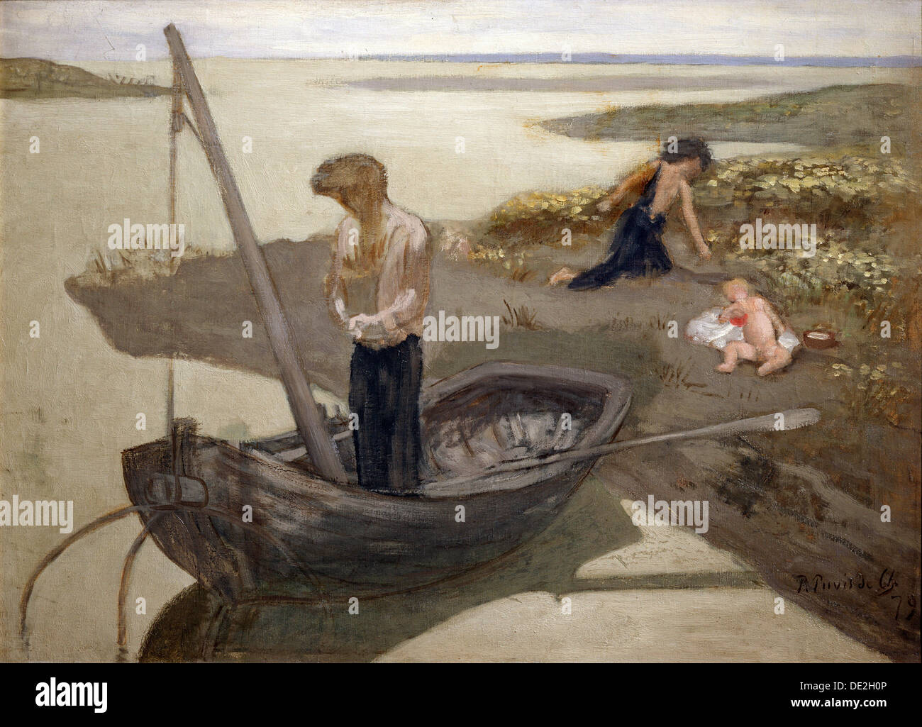 'The Poor Fisherman', 1879. Artist: Pierre Puvis de Chavannes Stock ...