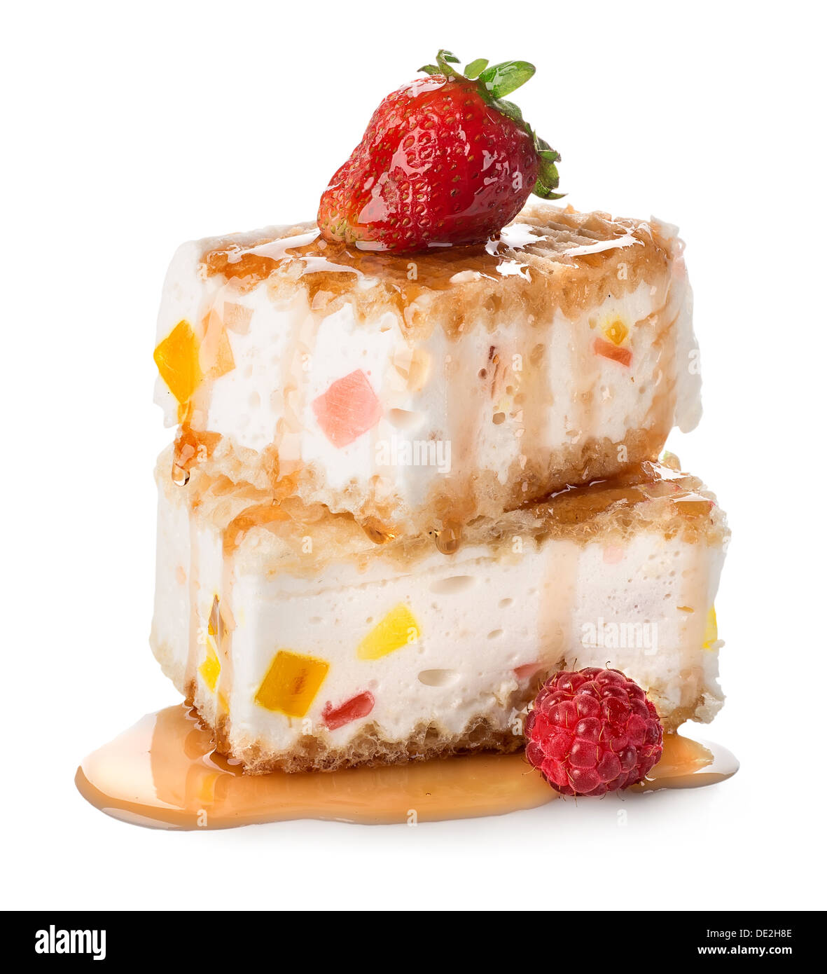 Souffle cake slice isolated hi-res stock photography and images - Alamy