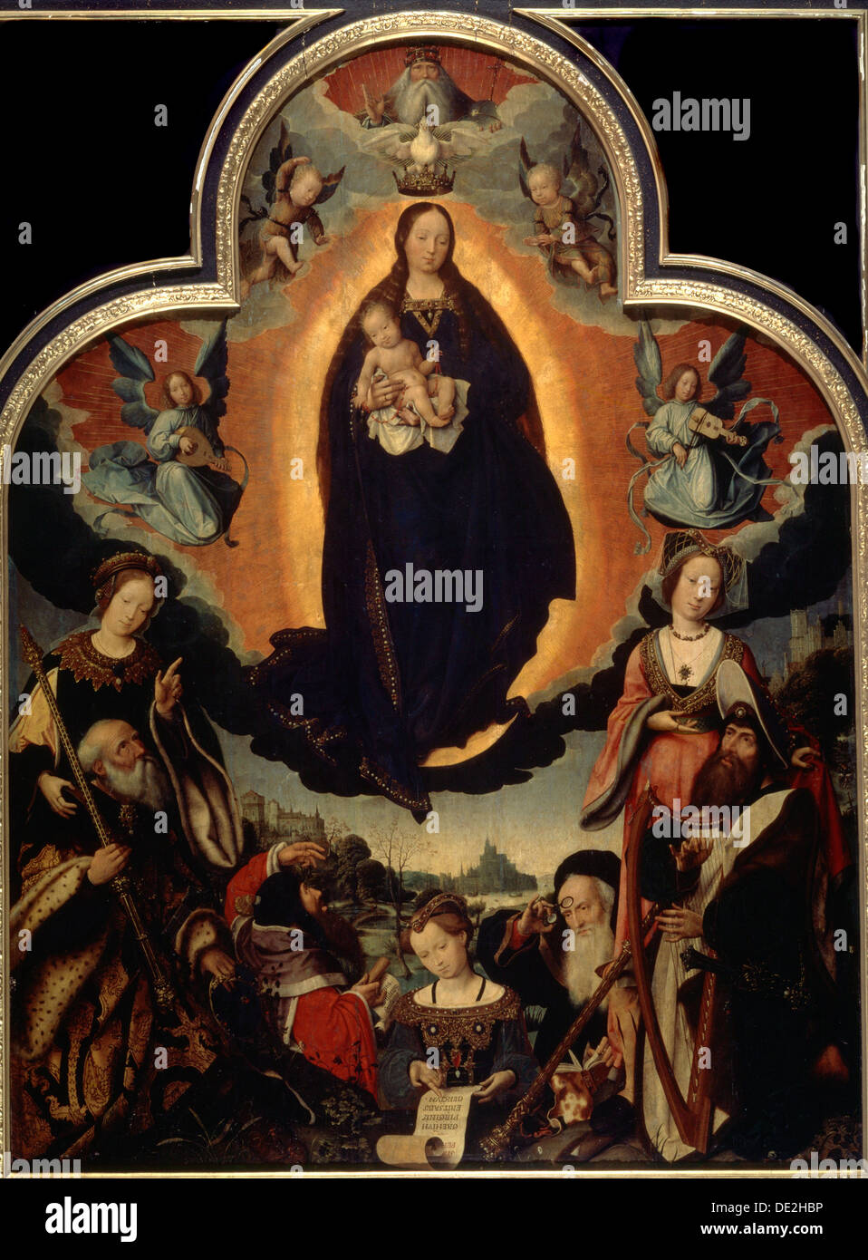 'The Glorification of the Virgin', 1524. Artist: Jan Provoost Stock ...