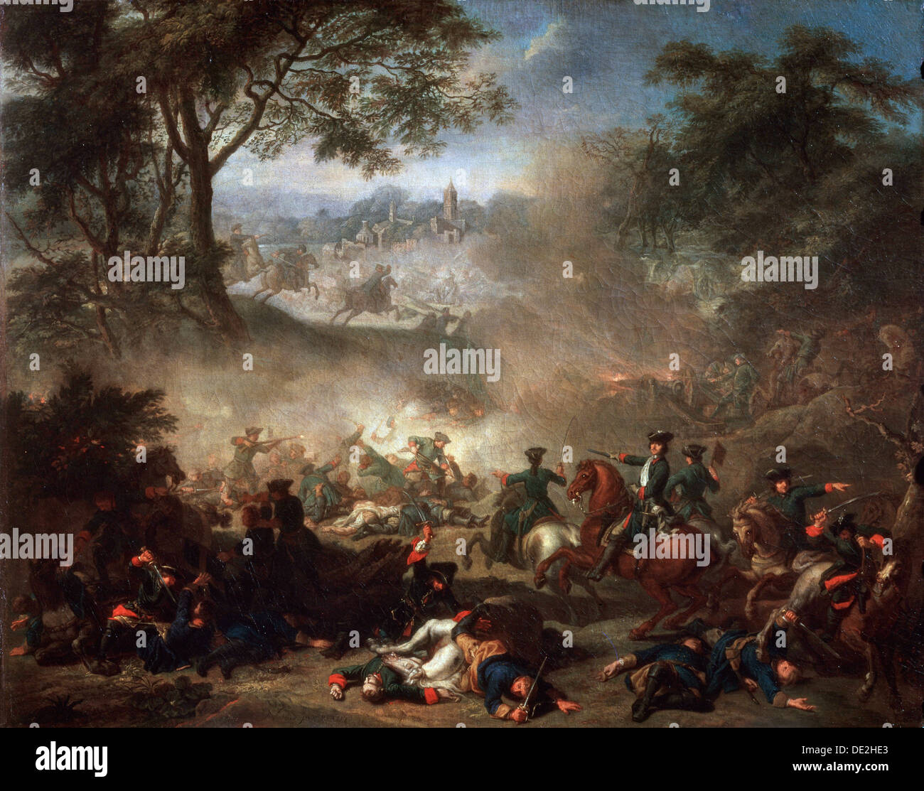 'The Battle of Lesnaya', 1717. Artist: Jean-Marc Nattier Stock Photo ...
