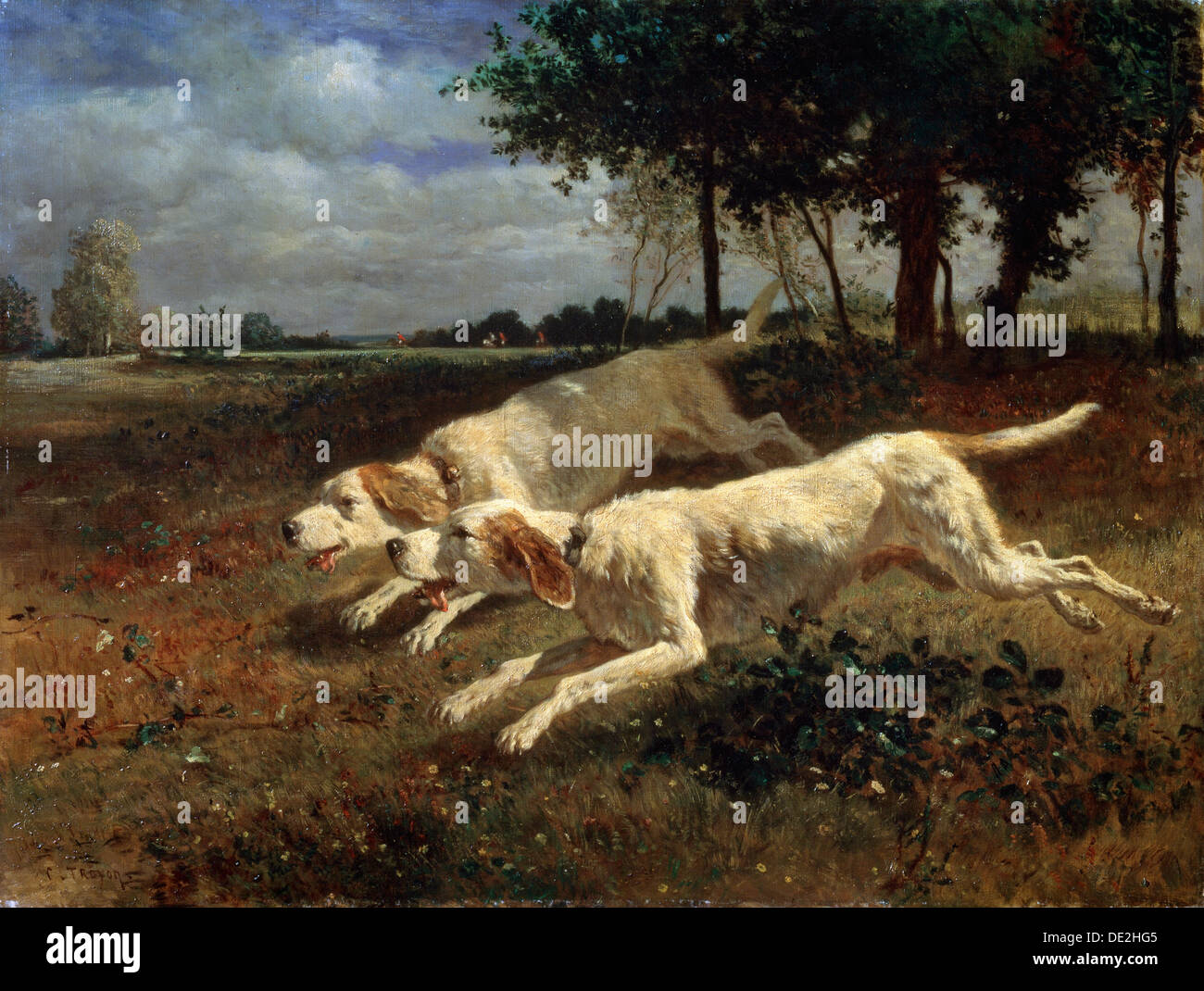 'Running Dogs', 1853. Artist: Constant Troyon Stock Photo - Alamy