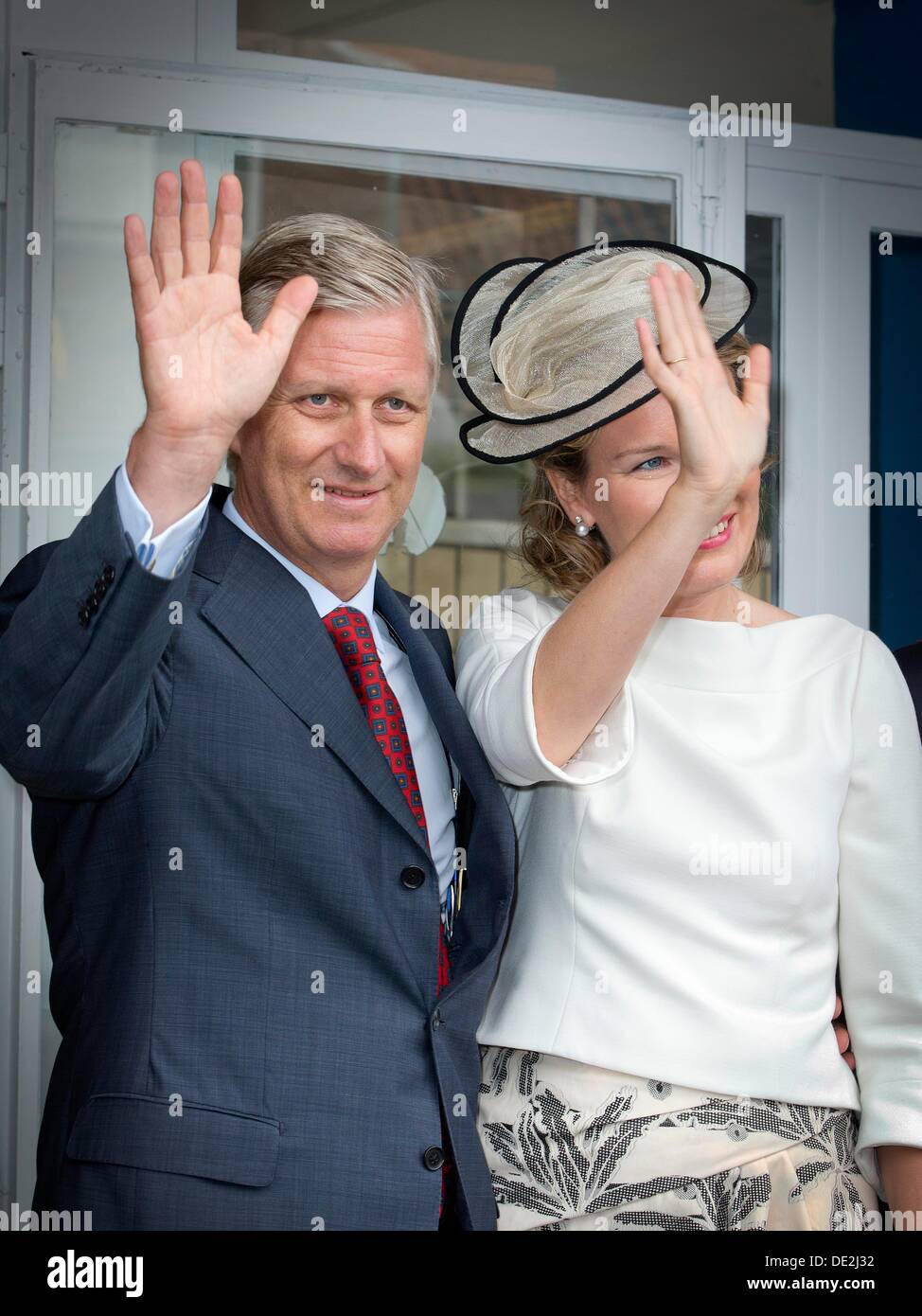 Wavre, Belgium . 10th Sep, 2013. King Philippe (Filip) and Queen ...