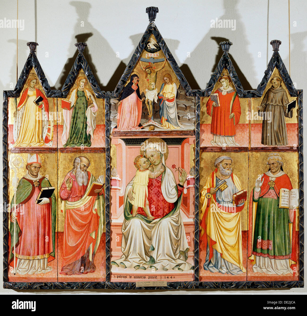 'Madonna and Child with Saints' (polyptych, ten separate panels), 1440 ...