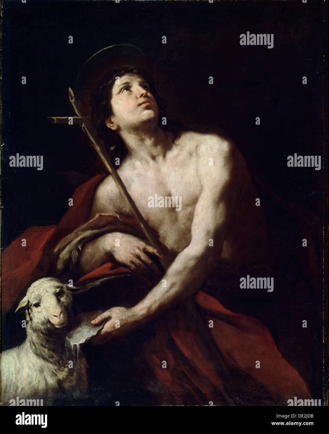 'Saint John the Baptist', 17th century. Artist: Orazio Ferraro Stock ...