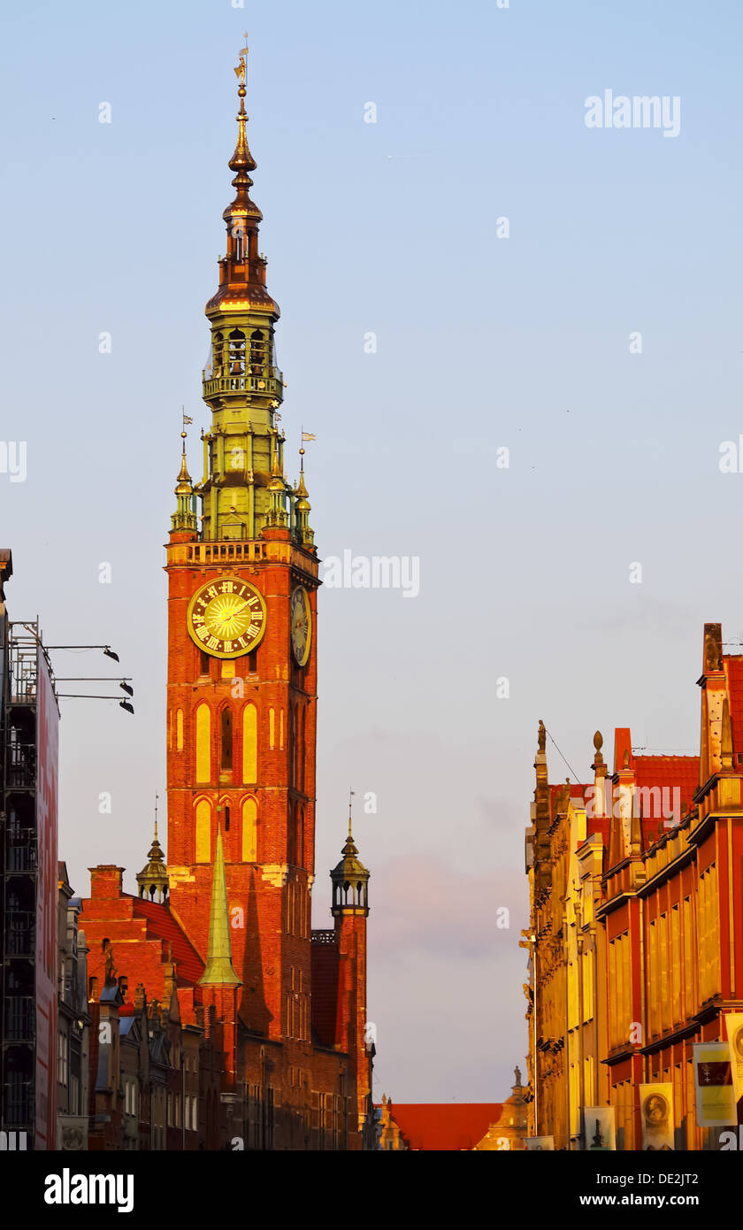 City Hall of the main city of Gdansk, located on Dlugi Targ - Long ...
