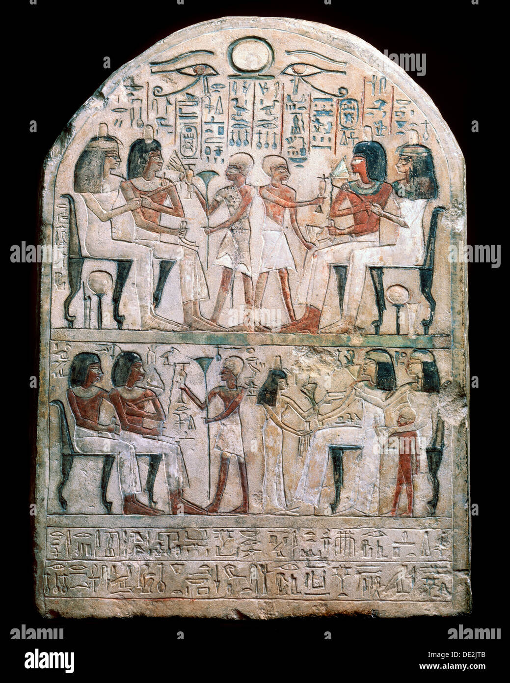 Stone stele with a relief, Ancient Egyptian, 156 BC Stock Photo - Alamy