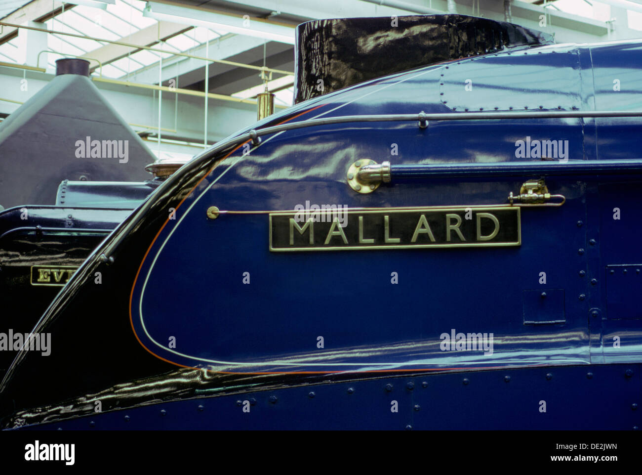 Nameplate of 'Mallard', British steam locomotive, National Railway ...
