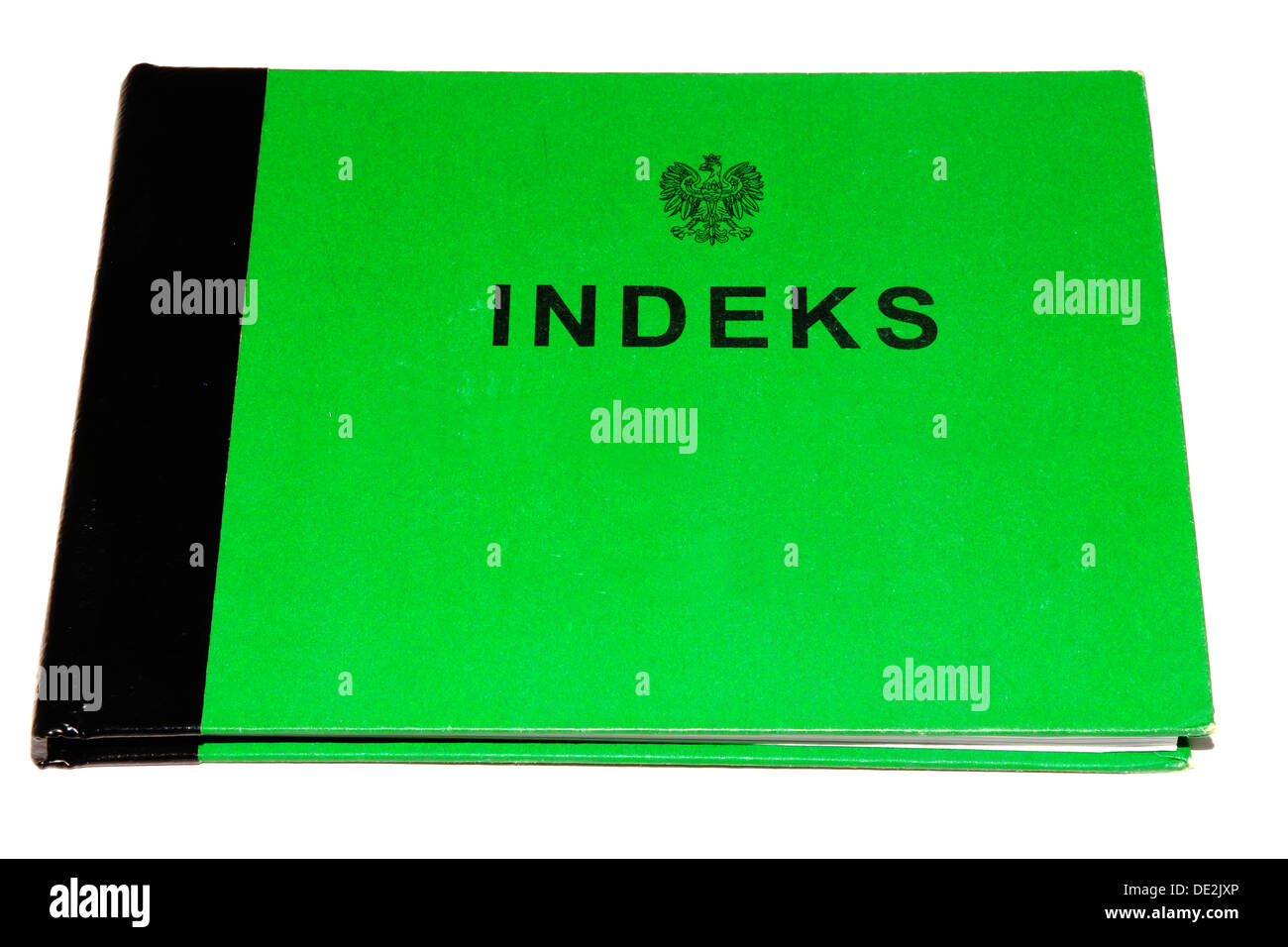 Polish indeks - registration book Stock Photo - Alamy