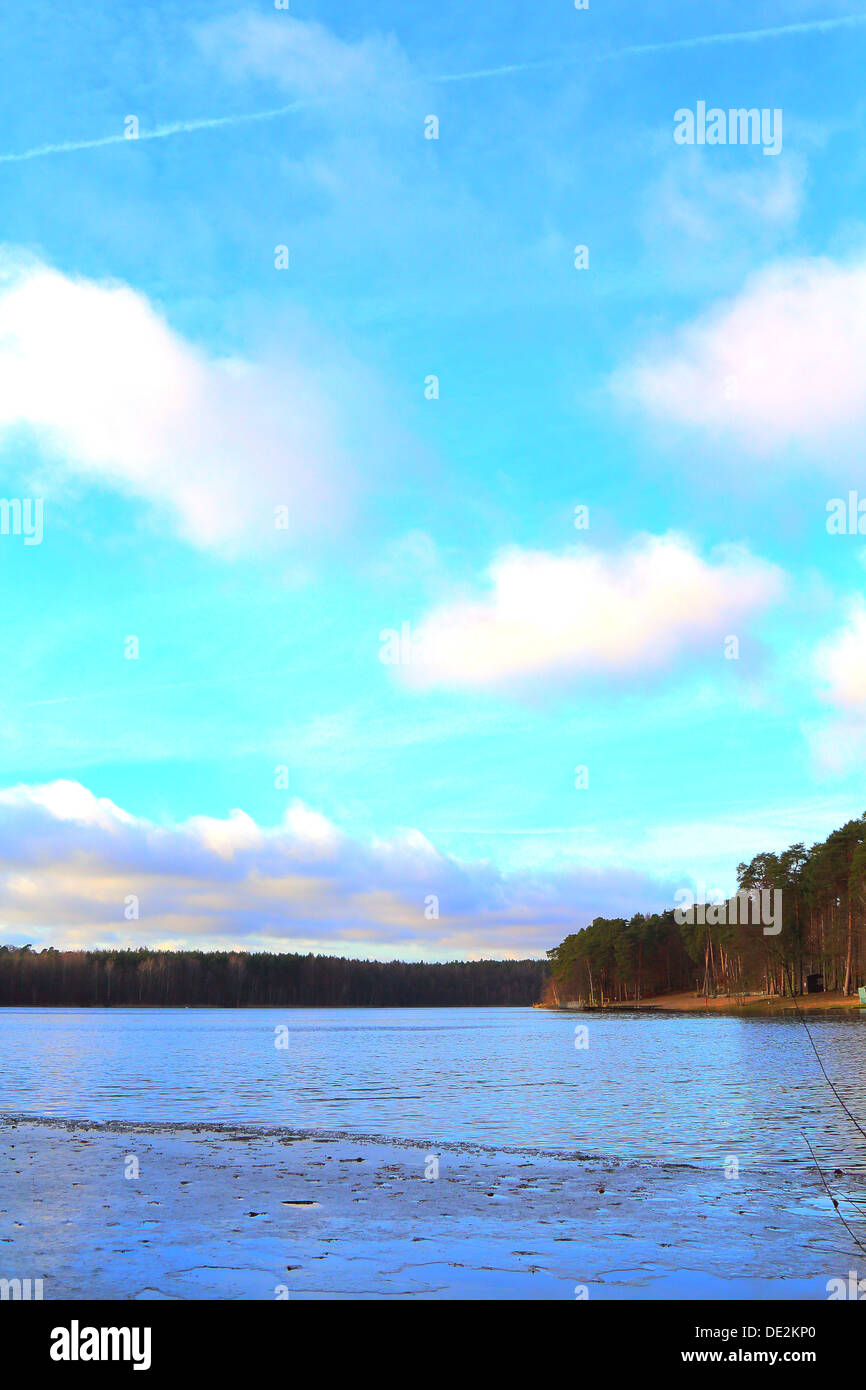 Lake and forrest Stock Photo - Alamy